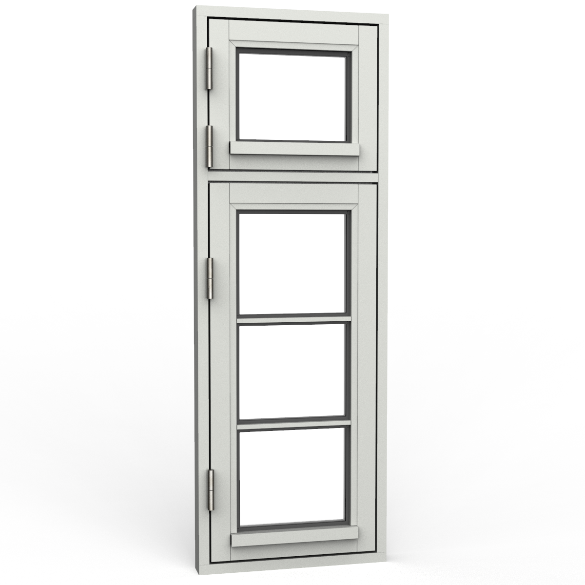 Type 731 - 1-fags Dannebrogsvindue - Med 2 Sprosser